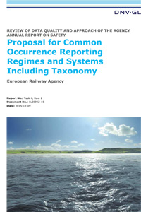 Proposal for Common Occurrence Reporting Regimes and Systems Including ...
