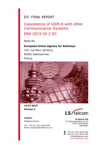 Coexistence of GSM-R with other Communication Systems | European Union ...