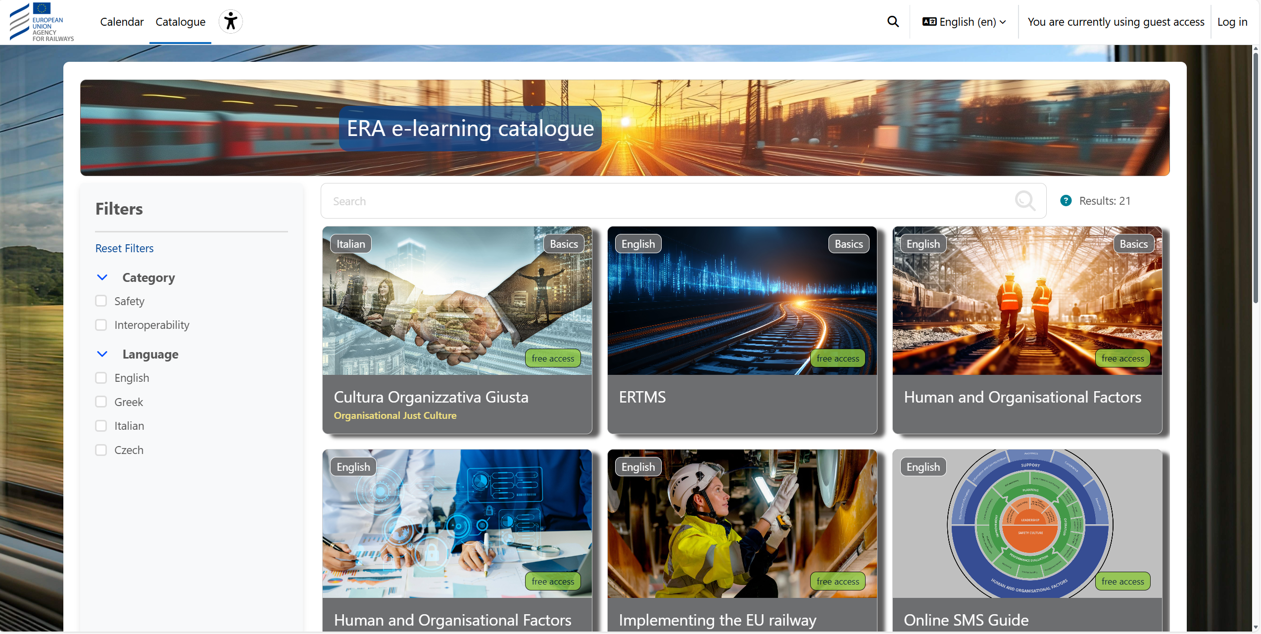 ERA E-learning Access │ European Union Agency for Railways