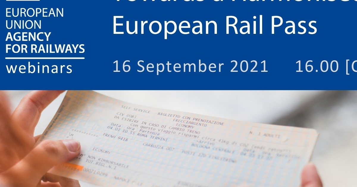 Free webinar: Towards A Harmonised European Rail Pass │ European Union ...
